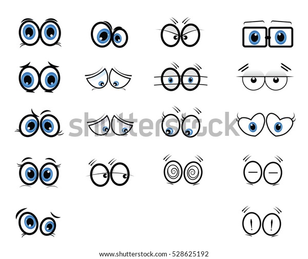 Eyes Collection Cartoon Stock Vector (Royalty Free) 528625192