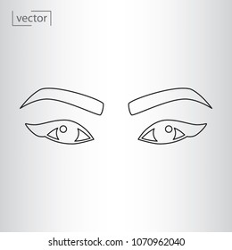 Eyes Eyebrows Icon Vector Stock Vector (Royalty Free) 1070962040 ...
