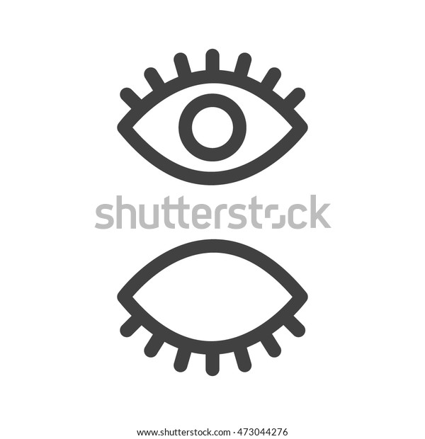 Eyes Icon Set Vector Collection Look Stock Vector (Royalty Free) 473044276