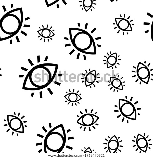 Eyes Line Art Seamless Pattern Vector Stock Vector (Royalty Free ...
