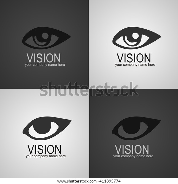 Eyes Logo Simple Logo Grey Eye Stock Vector (Royalty Free) 411895774 ...