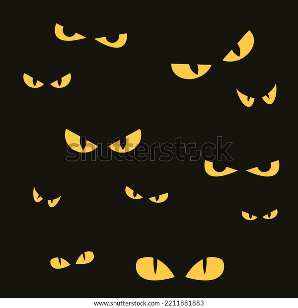 Eyes Set Vector Illustration Scary Eyes Stock Vector (Royalty Free ...