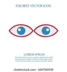 Eyes Vector Icon Two Eye Cartoon Stock Vector (Royalty Free) 1047505939