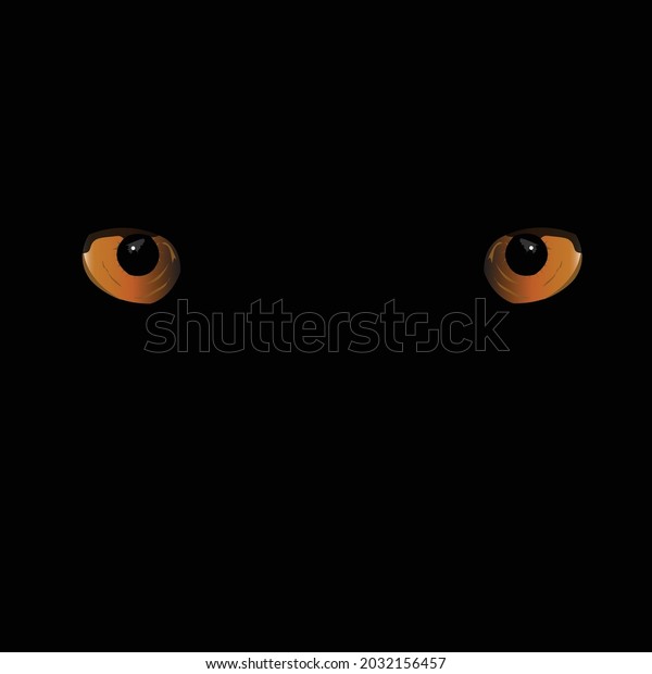 Eyes Vector Illustration Dark Background Stock Vector (Royalty Free ...