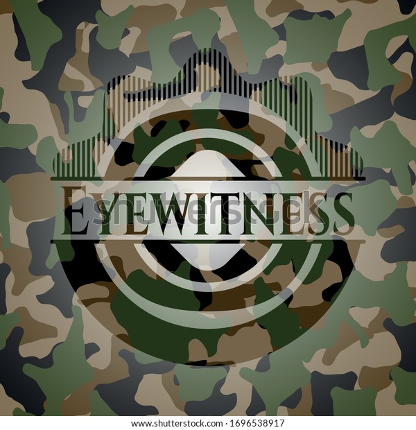 Eyewitness Camouflage Emblem Vector Illustration Detailed Stock Vector ...