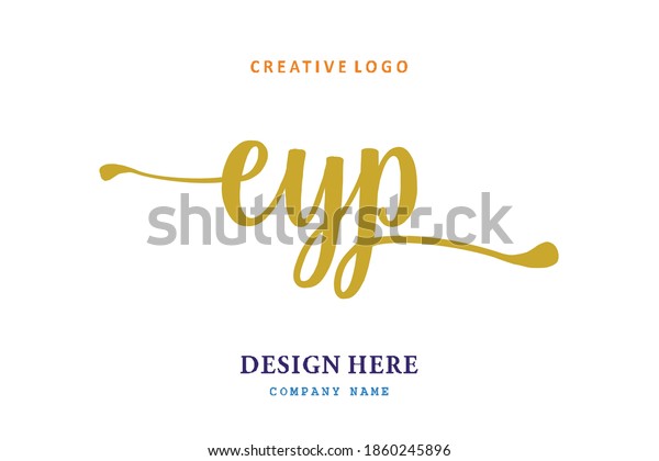 Eyp Lettering Logo Simple Easy Understand Stock Vector (Royalty Free ...