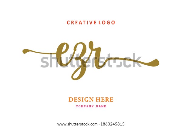Ezr Lettering Logo Simple Easy Understand Stock Vector (Royalty Free ...