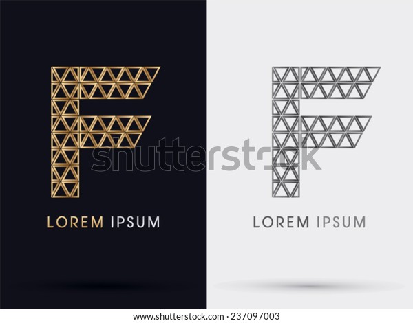 F Alphabet Triangle Font Logo Symbol Stock Vector (Royalty Free ...