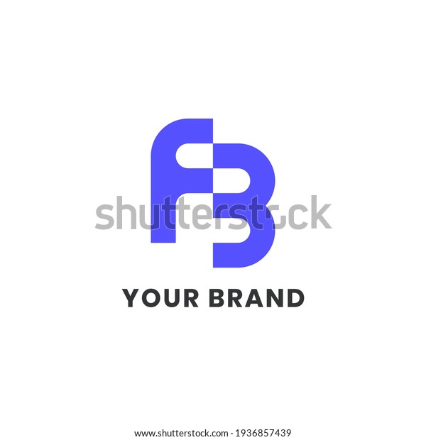 F B Logo Abstract Unique Simple Stock Vector (Royalty Free) 1936857439 ...