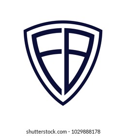 F B Logo Design Template Shield Stock Vector (Royalty Free) 1029888178 ...