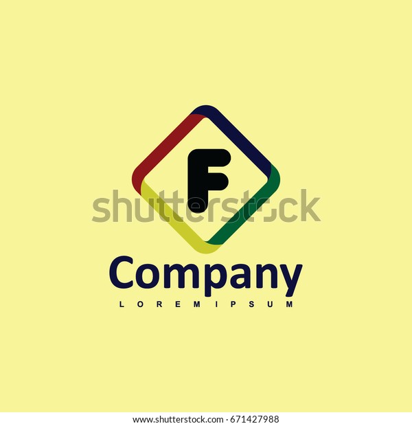 F Company Logo Vector Template Stock Vector (Royalty Free) 671427988 ...