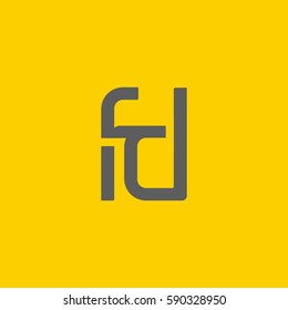 F D Letter Logo Design Vector Stock Vector (Royalty Free) 590328950 ...