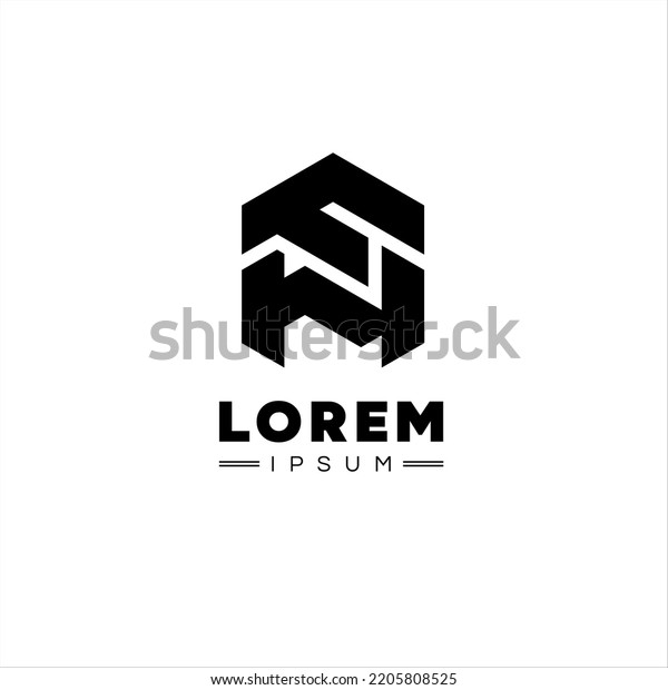 F H Letter Logo Design Template Stock Vector (Royalty Free) 2205808525 ...