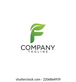 F Leaf Logo Design Premium Vector Stock Vector (Royalty Free ...