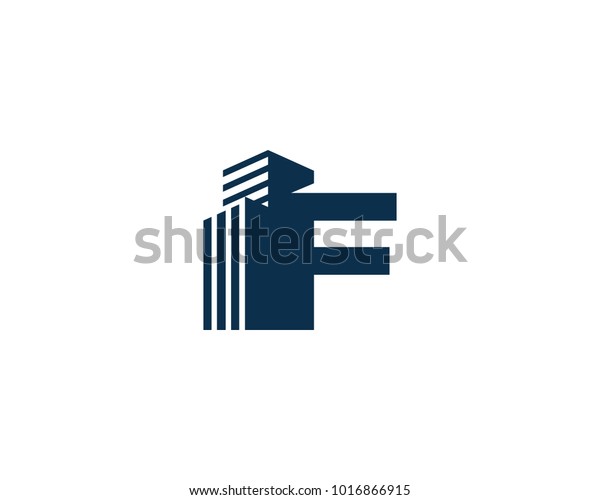 F Letter Building Construction Company Logo Stock Vector (Royalty Free ...