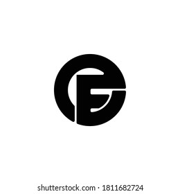 F Letter Circle Modern Vector Logo Stock Vector (Royalty Free ...