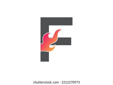 F Letter Flame Logo Design Fire Stock Vector (Royalty Free) 2212270973 ...