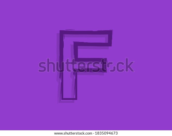 F Letter Font Hand Drawn Brush Stock Vector (Royalty Free) 1835094673 ...