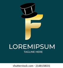 F Letter Hat Logo Vector Template Stock Vector (Royalty Free ...