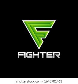 Professional F Letter Monogram Gaming Logo: стоковая векторная графика ...