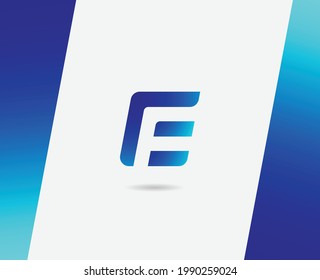 F Letter Negative Space Logo Design Stock Vector (Royalty Free) 1990259024