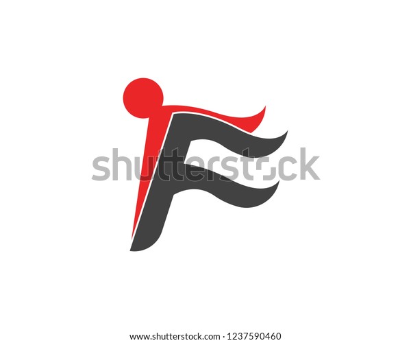 F Letter People Logo Template Stock Vector (Royalty Free) 1237590460 | Shutterstock