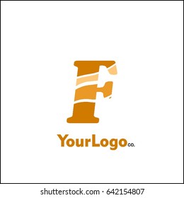 F Letter Wave Logo Template Vector Stock Vector (Royalty Free ...