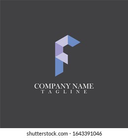 F Logo Design Colour Combination Stock Vector (Royalty Free) 1643391046 ...