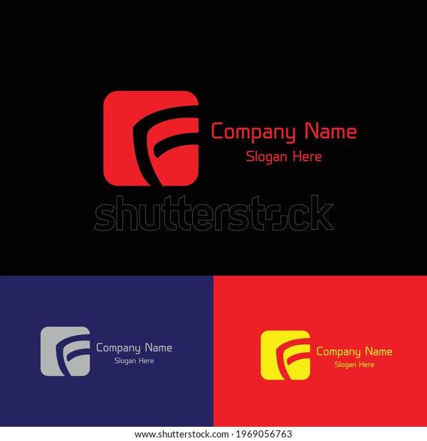 F Minimal Corporate Logo Design Stock Vector (Royalty Free) 1969056763 ...