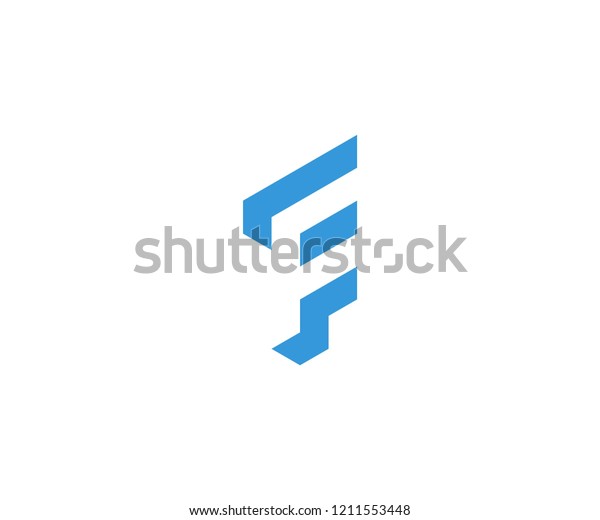 F Negative Space Logo Designs Stock Vector (Royalty Free) 1211553448