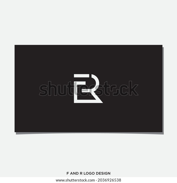 F R Letter Logo Design Vector Stock Vector (Royalty Free) 2036926538