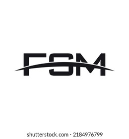 F S M Letters Logo Design Stock Vector (Royalty Free) 2184976799 ...