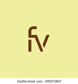 F V Letter Logo Design Vector Stock Vector (Royalty Free) 590371847 ...
