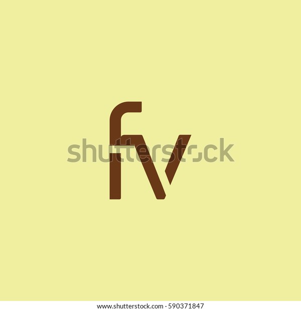F V Letter Logo Design Vector Stock Vector (Royalty Free) 590371847 ...