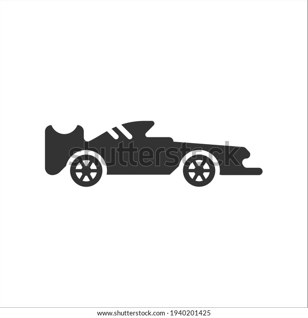 F1 Racing Car Icon Vector Graphics Stock Vector (Royalty Free ...