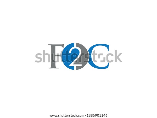 F2c Initial Minimalist Modern Logo Design Stock Vector (Royalty Free ...