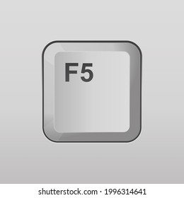 F5 Keyboard Key Isolated On Background Stock Vector (Royalty Free ...