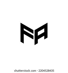 Fa Letter Logo Design White Background Stock Vector (Royalty Free ...