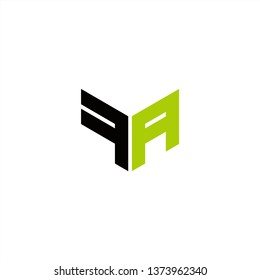 Fa Logo Letter Initial Black Light Stock Vector (Royalty Free ...