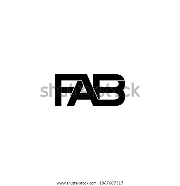 Fab Letter Original Monogram Logo Design Stock Vector (Royalty Free ...