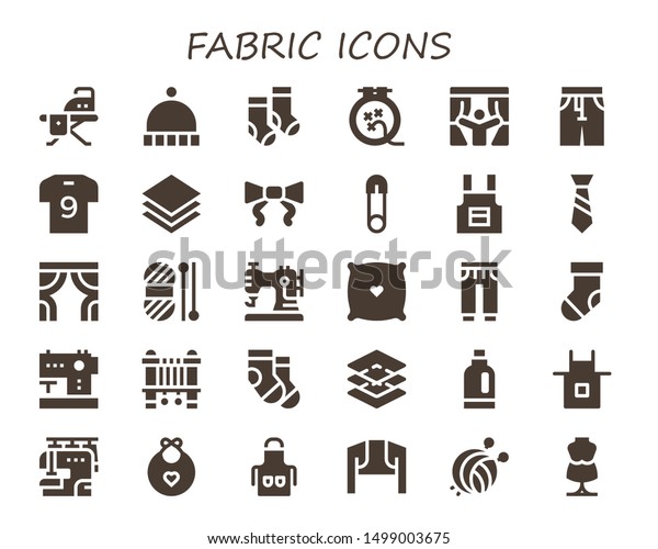 Fabric Icon Set 30 Filled Fabric Stock Vector (Royalty Free) 1499003675 ...