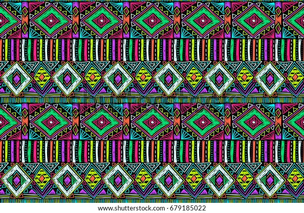 Fabric Pattern Tribal Ornament Ethnic Style Stock Vector (Royalty Free ...