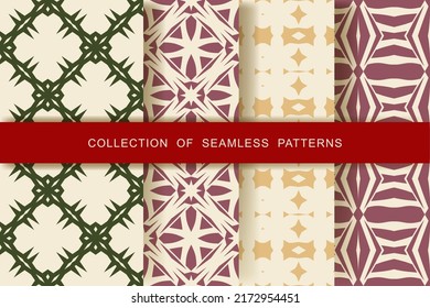 Fabric Prints Set 8 Seamless Patterns Stock Vector (Royalty Free ...