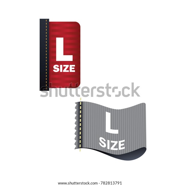 Fabric Tag Size Clothing Labels Vector Stock Vector (Royalty Free ...