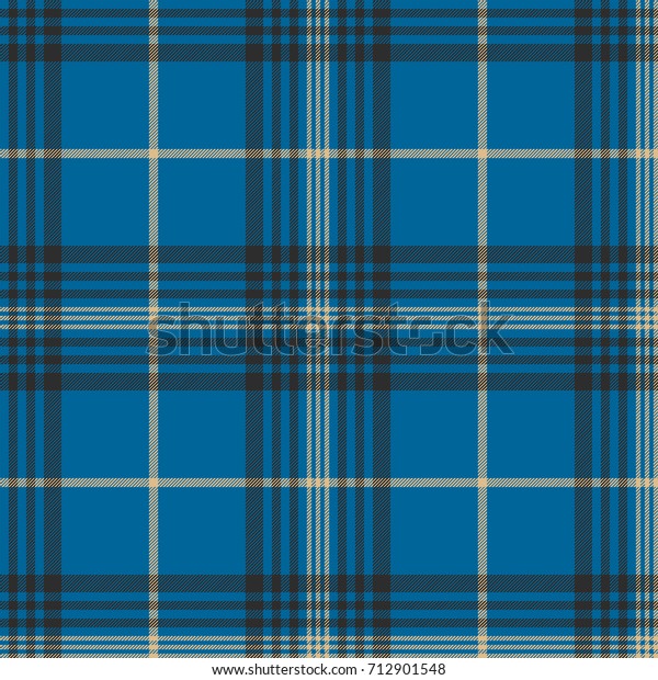 Fabric Texture Blue Check Plaid Seanless Stock Vector (Royalty Free ...
