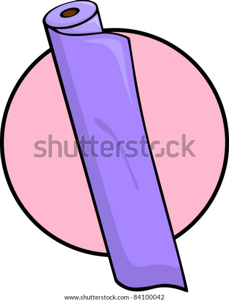 Fabric Wrapping Paper Roll Stock Vector (Royalty Free) 84100042
