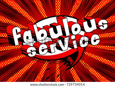 Fabulous Service Comic Book Style Word Stock Vector (Royalty Free ...