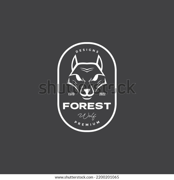 Face Animal Wolf Badge Logo Design Stock Vector (Royalty Free ...