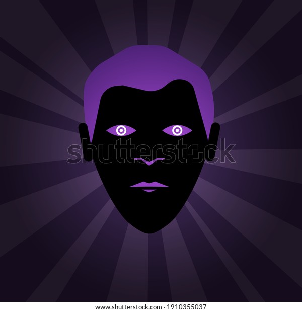Face Avatar Vector Illustration Black Face Stock Vector (Royalty Free ...