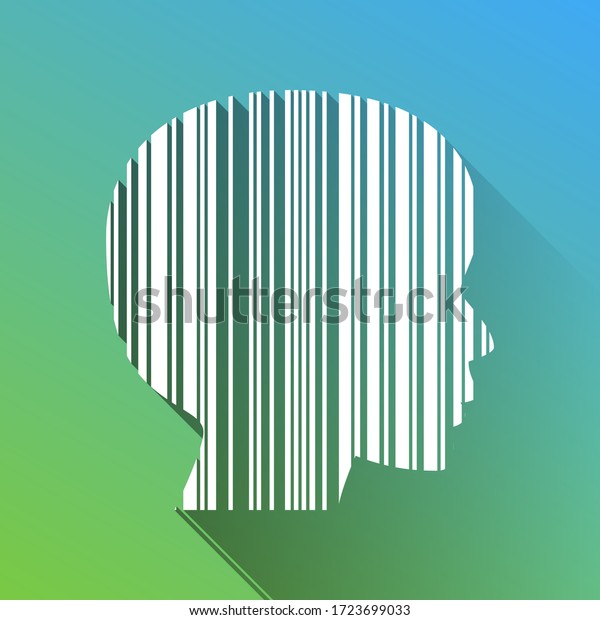 Face Barcode Sign White Icon Gray Stock Vector (Royalty Free ...